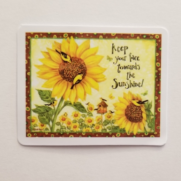 Design | 110 Keep Your Face Towards The Sunshine Sunflower Sticker ...